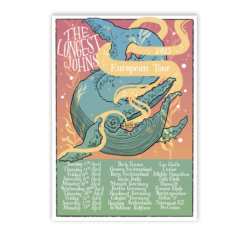 2023 European Tour Poster - The Longest Johns UK Store